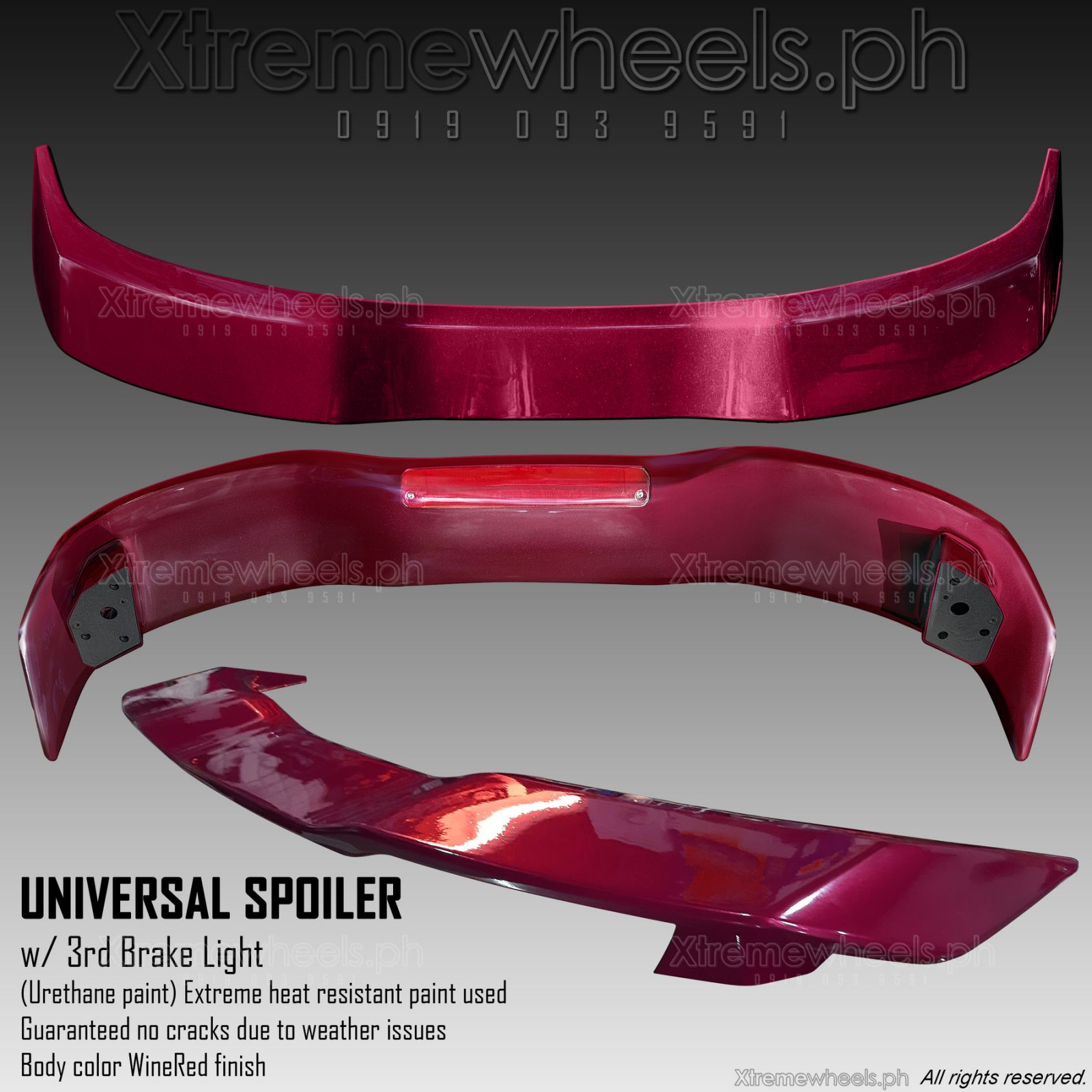 Mirage G4 2014-2023 Spoiler Wine Red Casa Quality Paint ( g4 spoiler ...