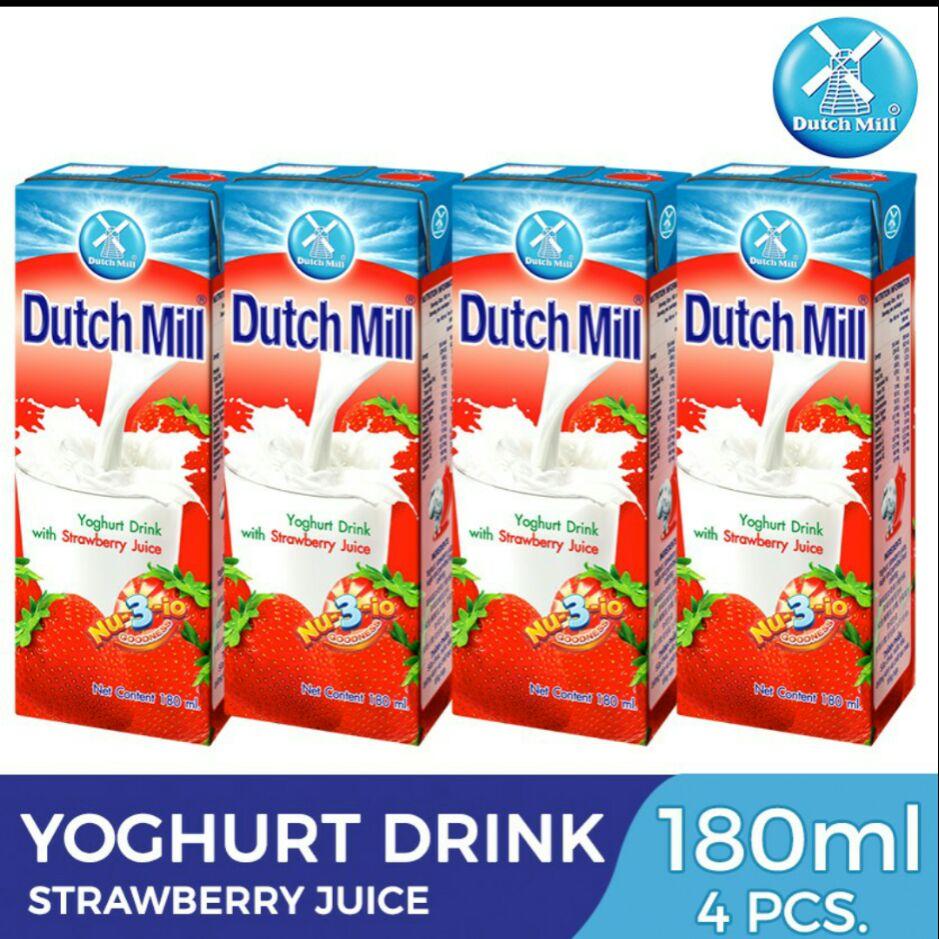 dutchmill yoghurt strawberry 180ml 4pcs | Lazada PH
