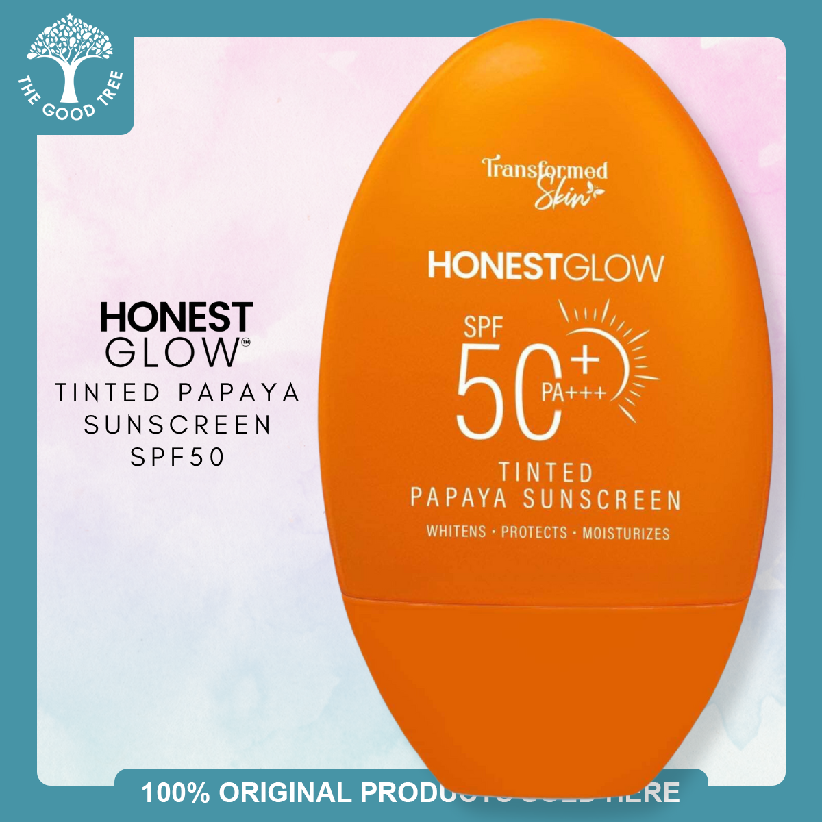HonestGlow Tinted Papaya Sunscreen SPF50 50g - Honest Glow Transformed ...