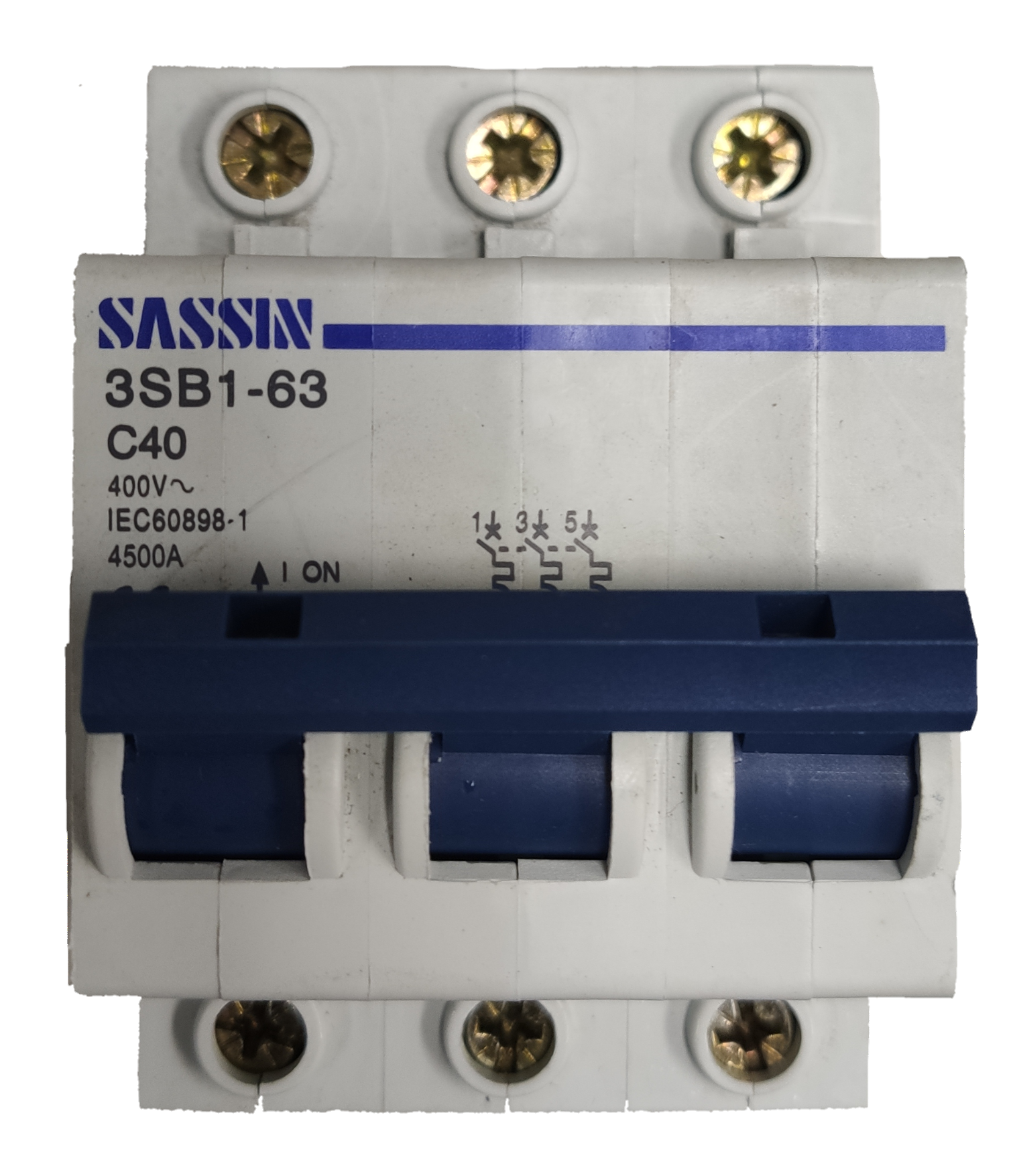 Miniature Circuit Breaker 40A 3Pole 4.5 KAIC (DIN Rail Type) (MCB ...