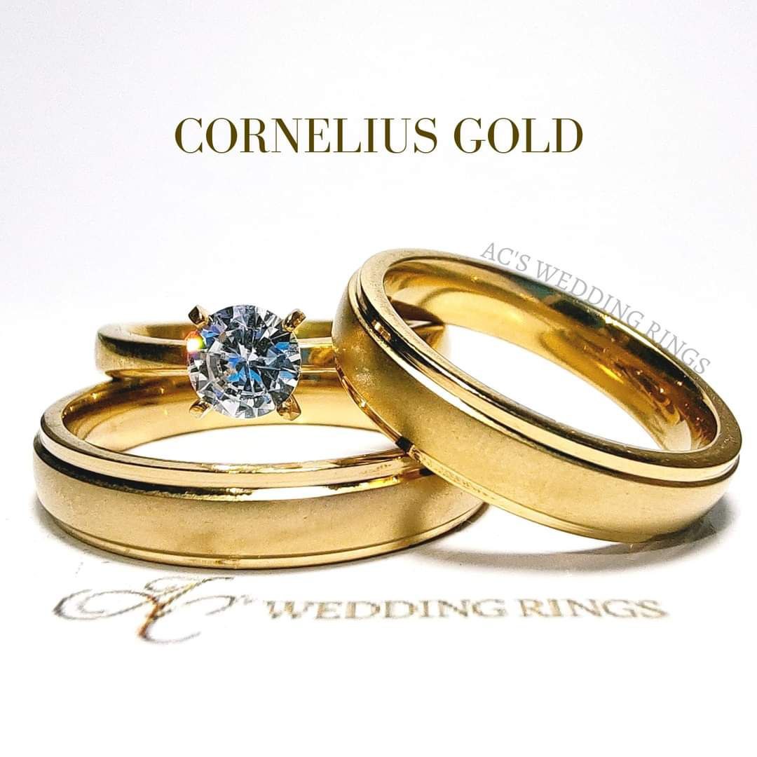 [AC] 3 in 1- Free Engraved Name Wedding Rings with Free Engagement Ring ...