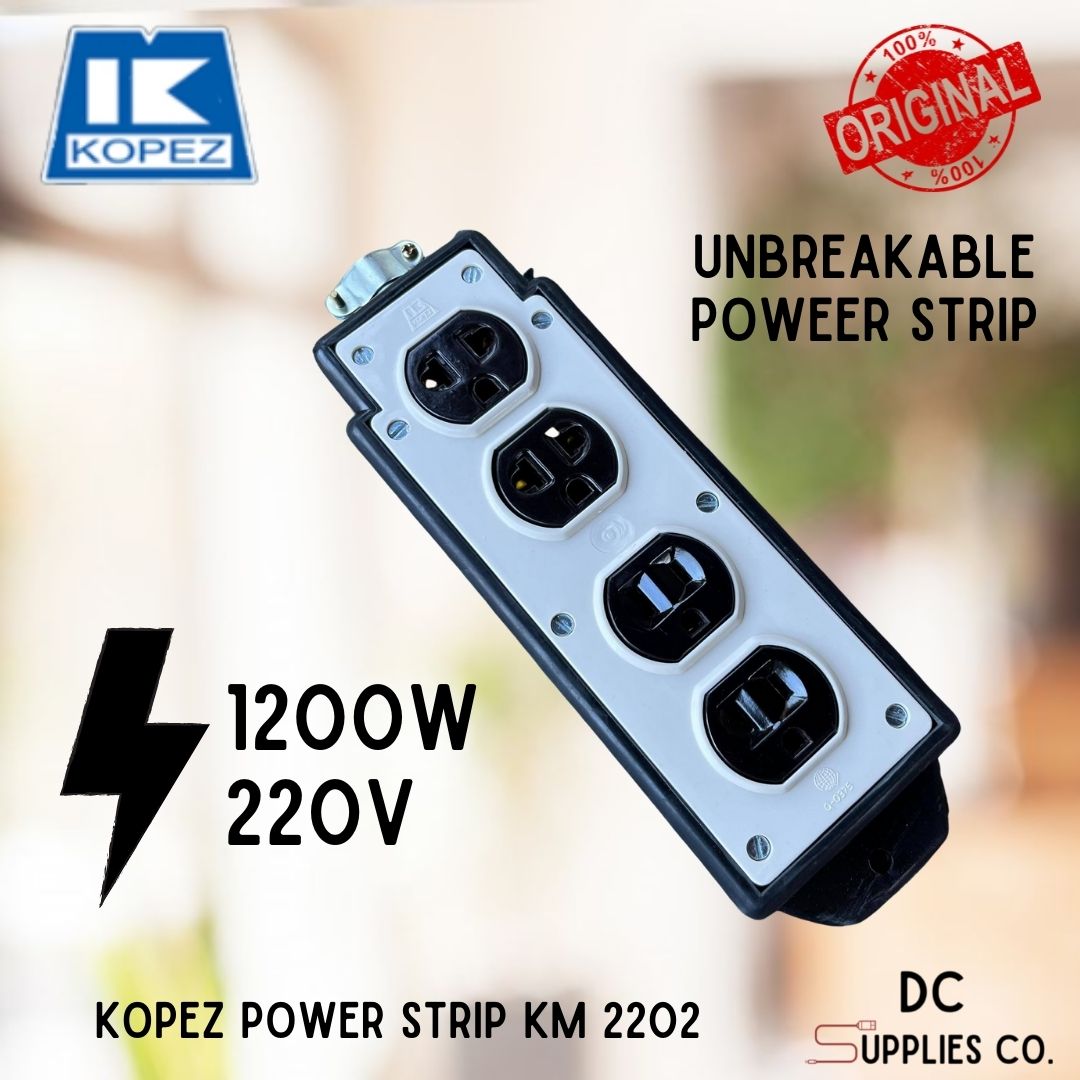 Kopez Unbreakable Powerstrip KM2202 Heavy Duty Outlet - Universal with ...