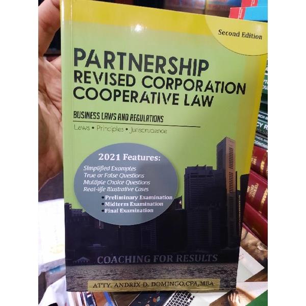 book Partnership Revised Corporation Cooperative Law Andrix Domingo ...