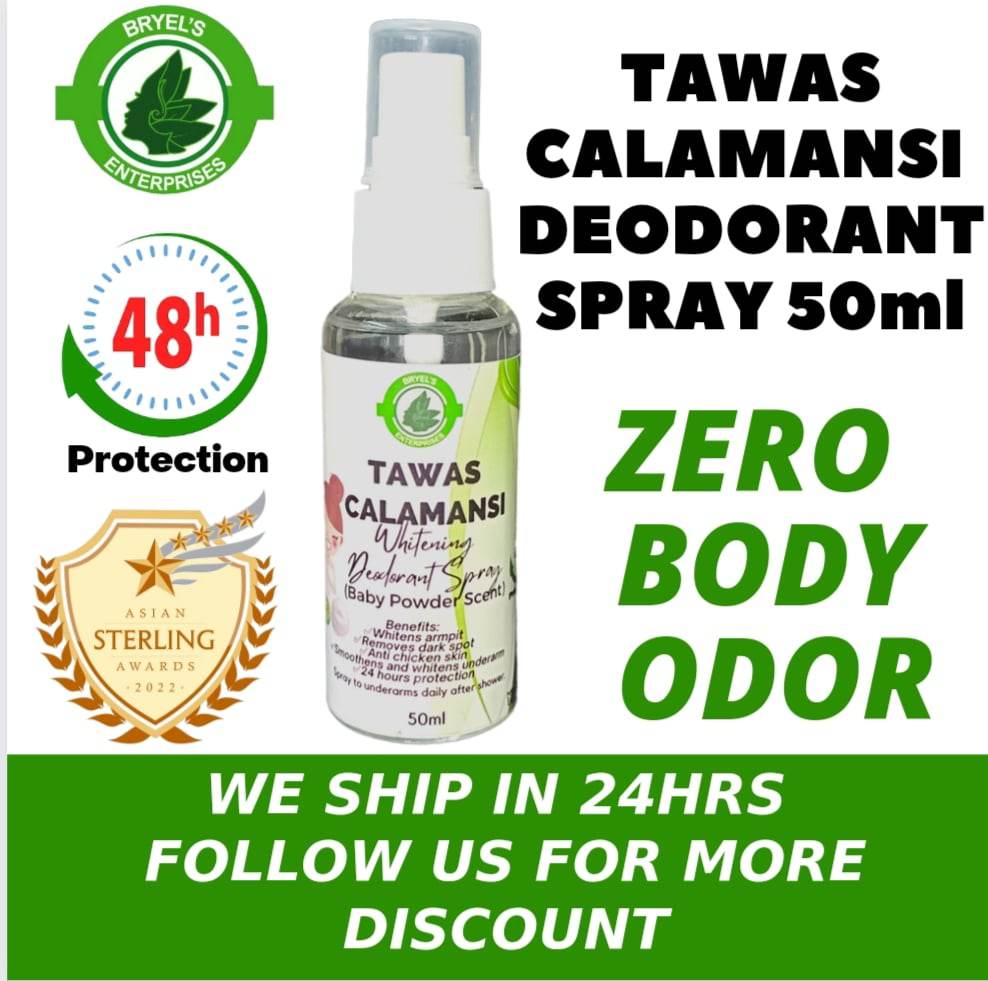 Bryel's Care 50ml Deodorant Tawas Calamansi Spray Underarm Whitening ...