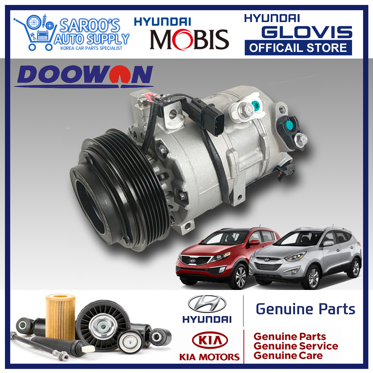 [R][Doowon] Aircon Compressor For Tucson , Sportage , Diesel , 2010 ...