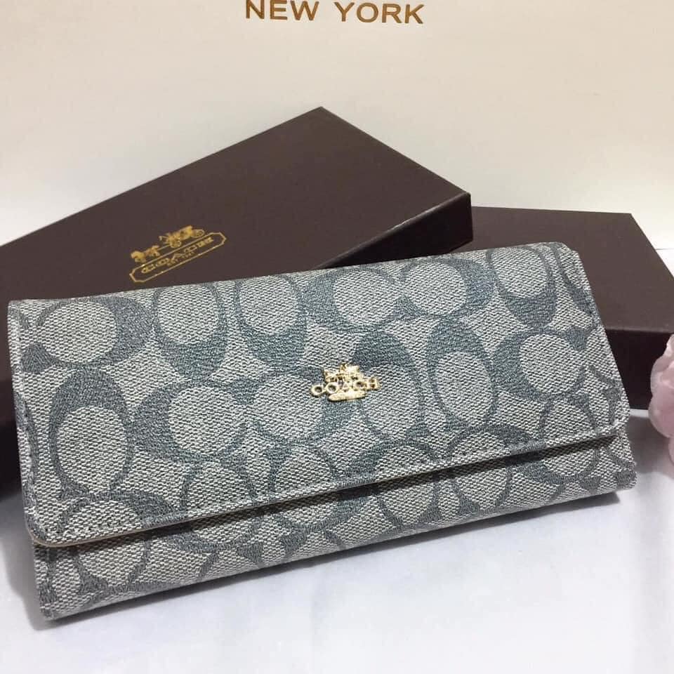 [TOP GRADE QUALITY] C0ACH Tri-fold long wallet for women | Lazada PH