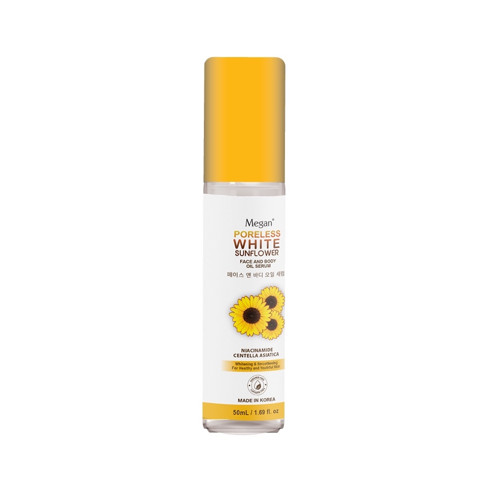 MEGAN Poreless White Sunflower Face and Body Oil Serum 50ML | Lazada PH