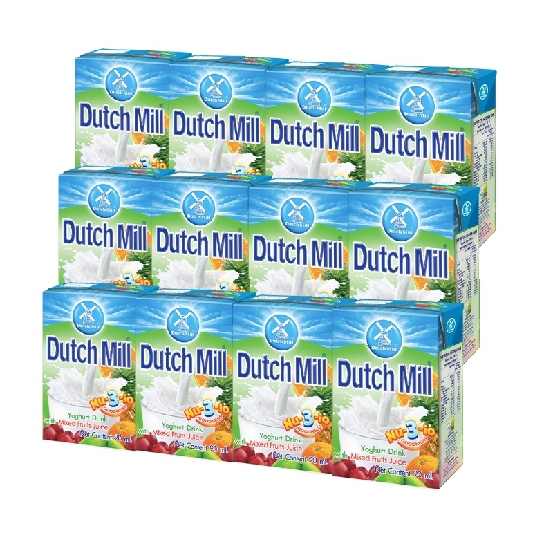 Dutch Mill Yoghurt Drink Mixed Fruit Juice 90ml x 4 - Pack of 2 | Lazada PH