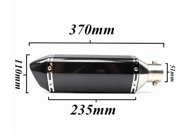 Akrapovic Muffler 38-51mm Universal Motorcycle Carbon Fiber Type ...