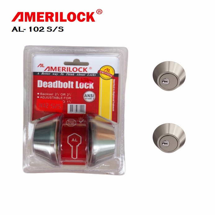 AMERILOCK Deadbolt lock set stainless steel ( AL 102 ,AL 101 ) | Lazada PH