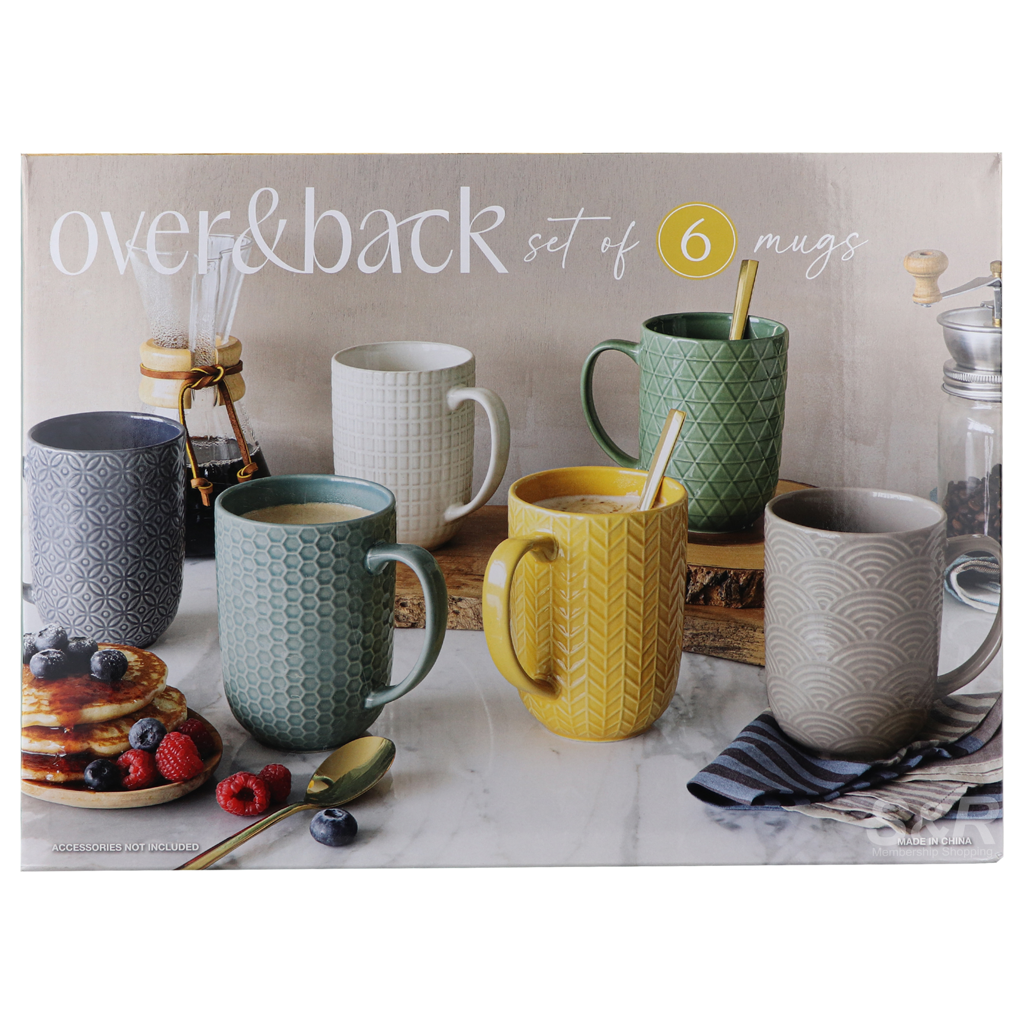 Over and Back Ceramic Mugs 6x490mL | Lazada PH