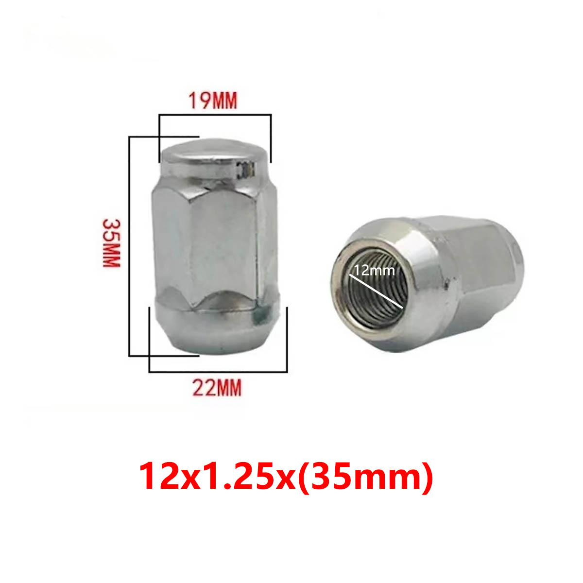 QC.PH 19mm Hex Lug Nuts Tire Nut M12x1.25 M12x1.5 35mm Length | Lazada PH