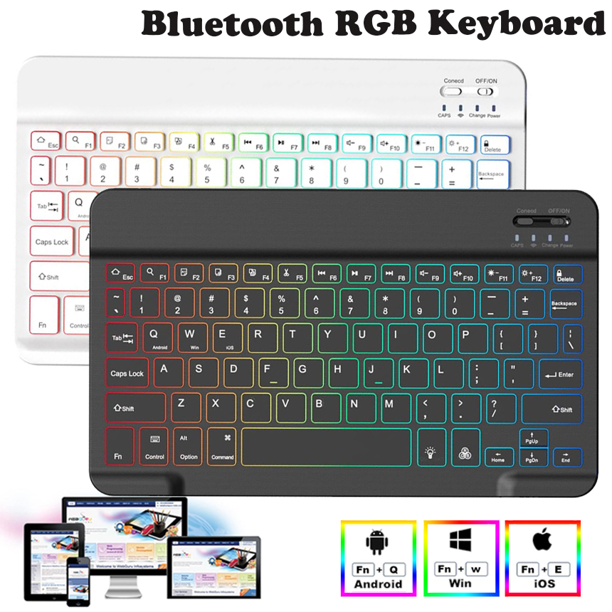 Universal Bluetooth Keyboard Multi-Device Wireless Keyboard for Windows ...