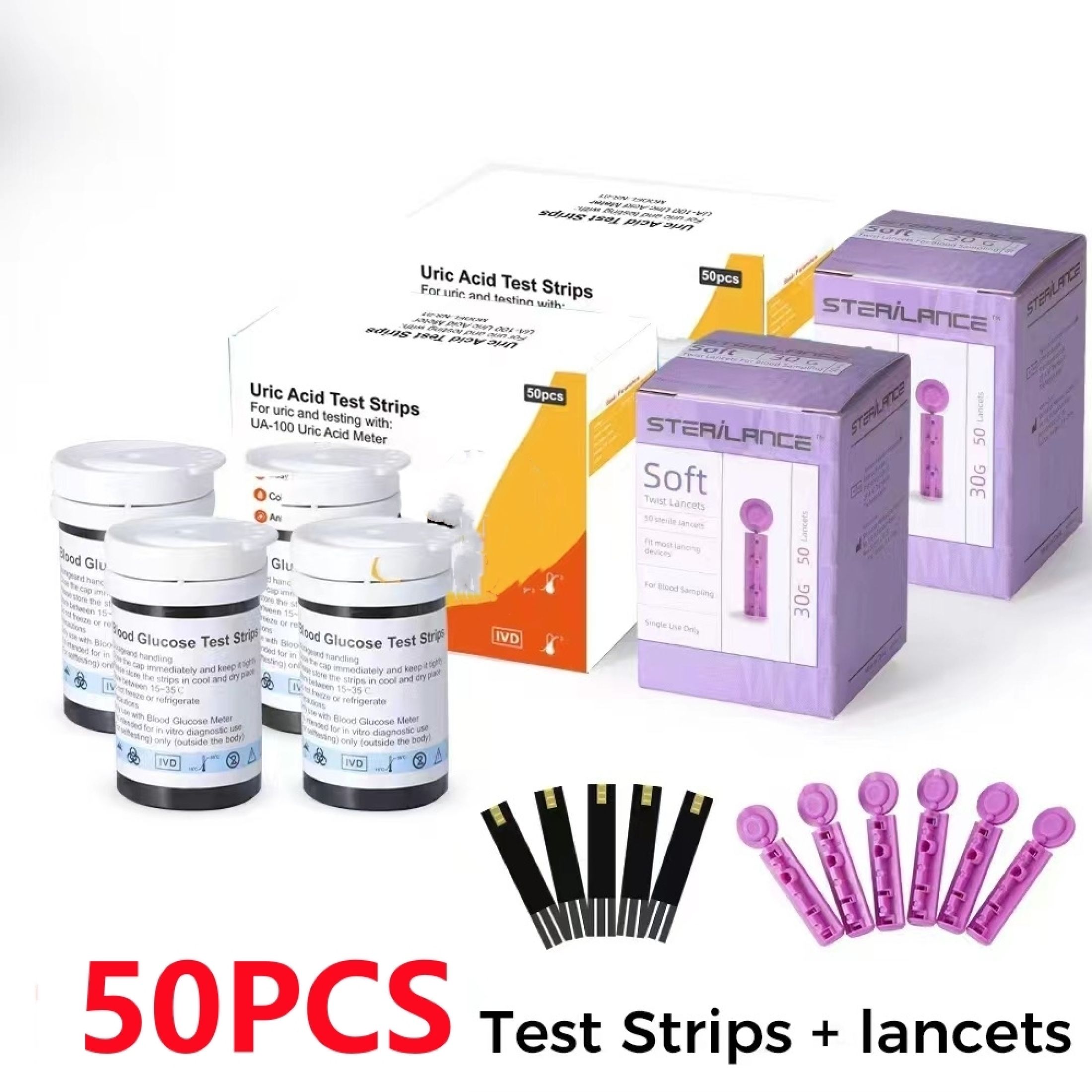 Omron Glucometer Digital Monitor Glucose Meter FREE 50pcs Test Strips ...