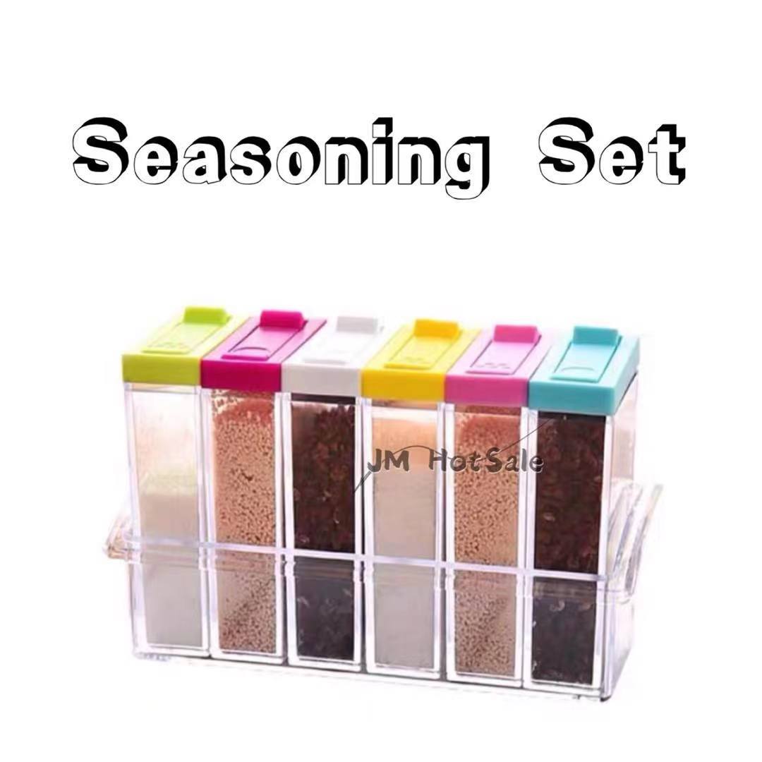 6in1 Transparent Condiments Seasoning Spice Set | Lazada PH