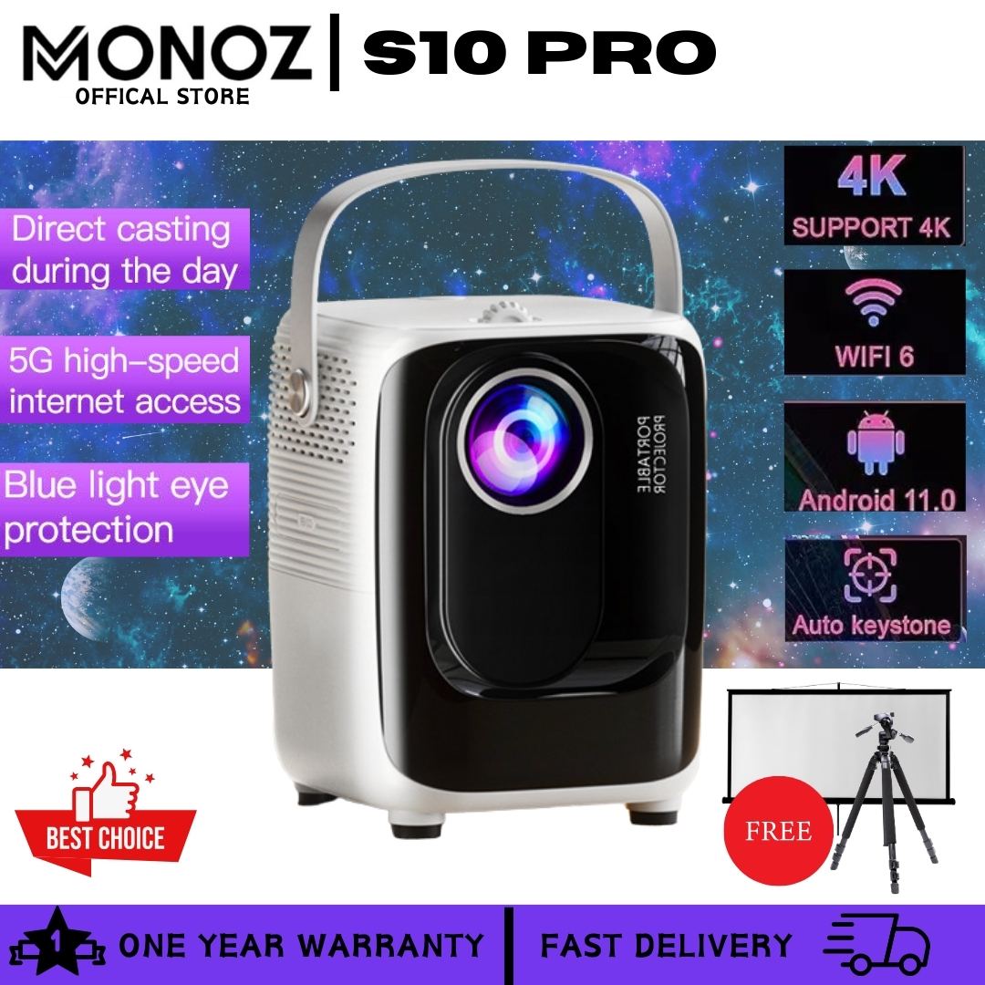 Premium Projector S10 Mini Projector Home Theater Android Smart TV ...