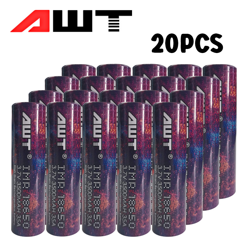 100% Legit AWT 18650 3500mAh 35A Rainbow battery （1pcs）for Li-ion ...