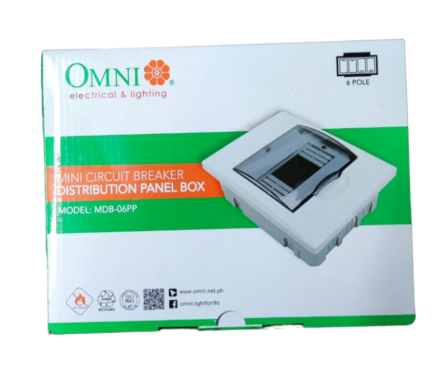 6 Ways Distribution Panel Box (Omni) MDP-06PP Recessed Type ...