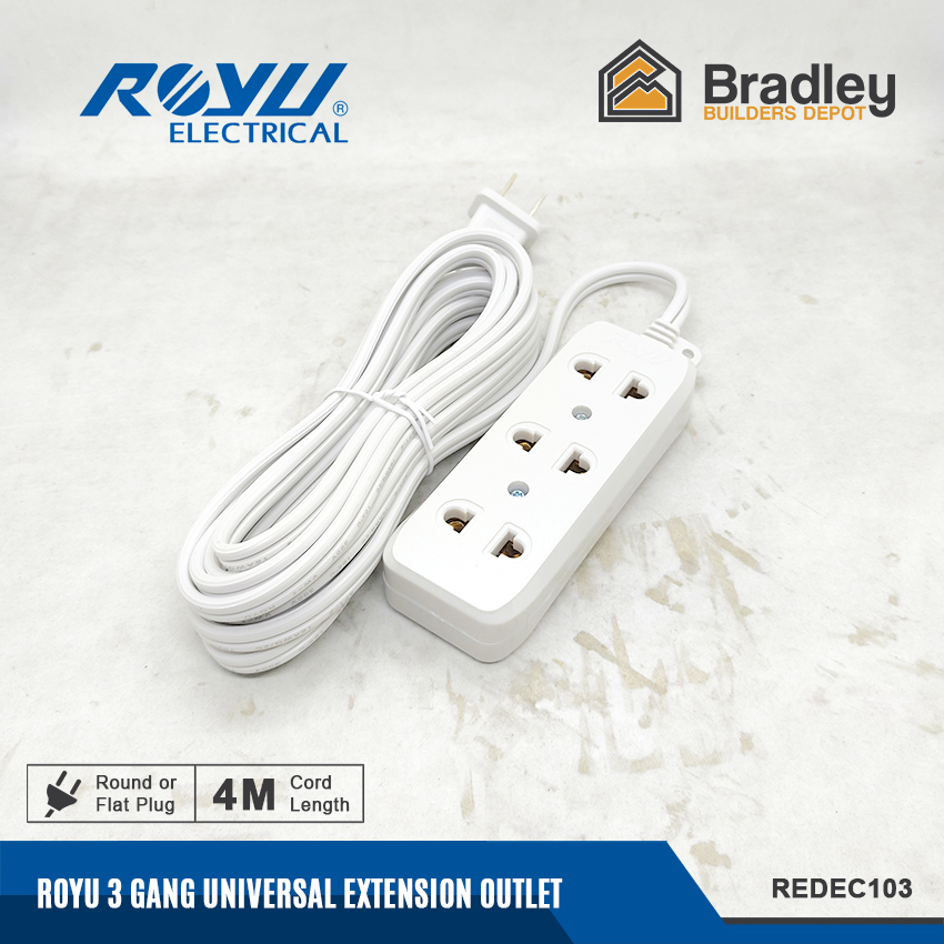 Royu 3 Gang Universal Outlet | Lazada PH