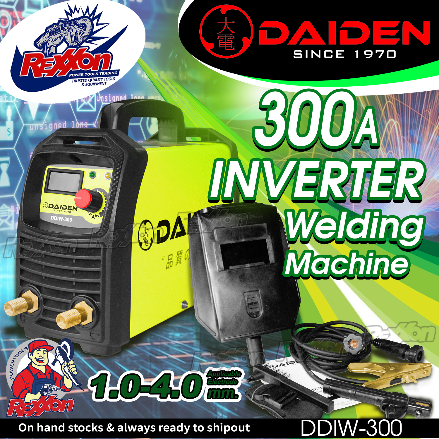 DAIDEN 300A Digital Inverter Welding Machine DDIW-300 Rexxon Power ...