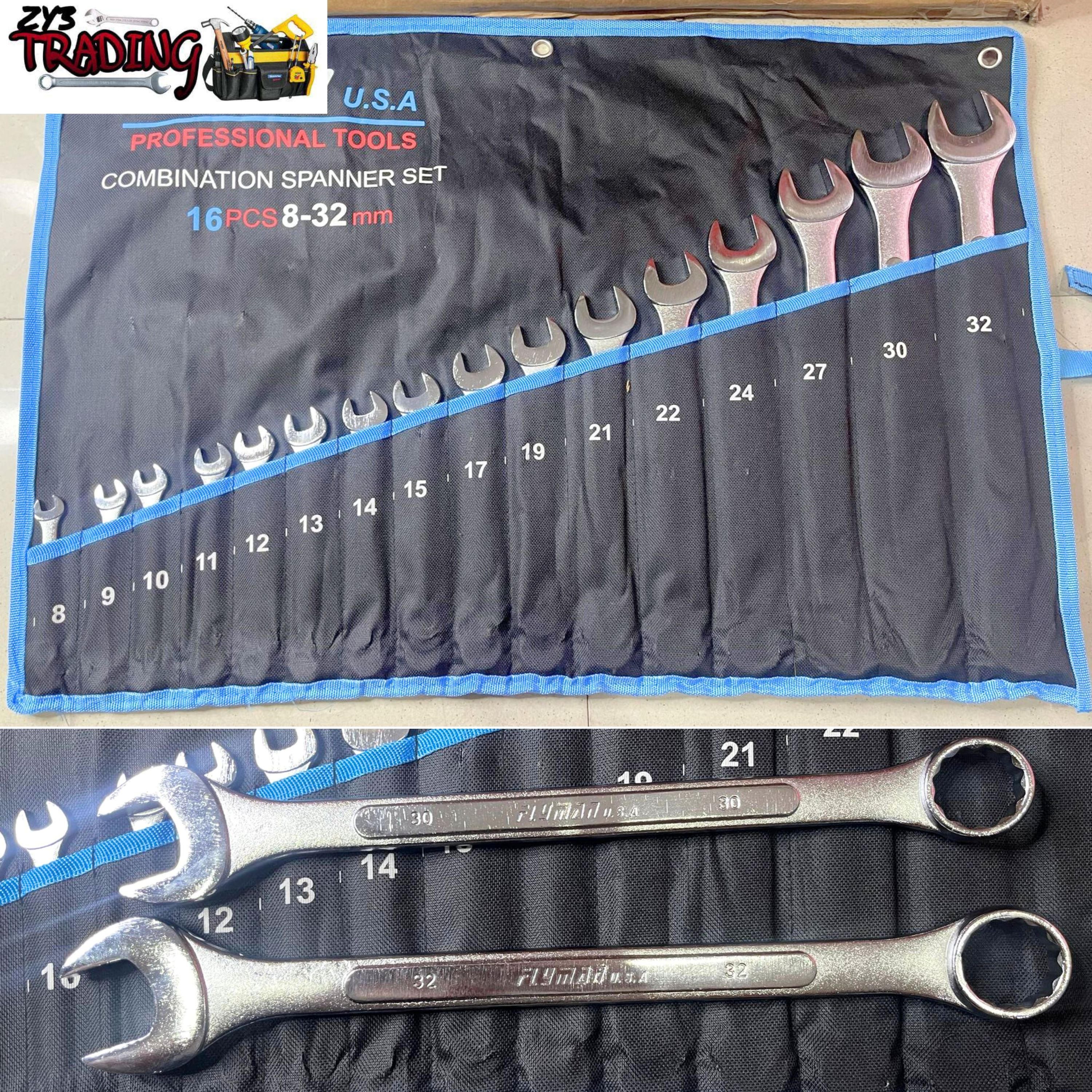 Flyman 16pcs Combination Wrench Set 8-32mm | Lazada PH