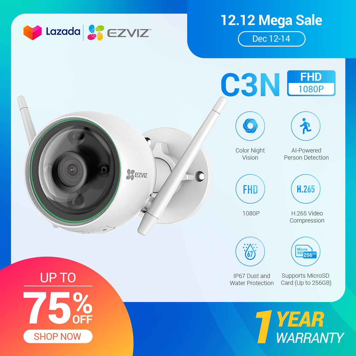 EZVIZ CCTV Camera Outdoor Smart IP Camera,HD 1080P Wireless cctv camera ...