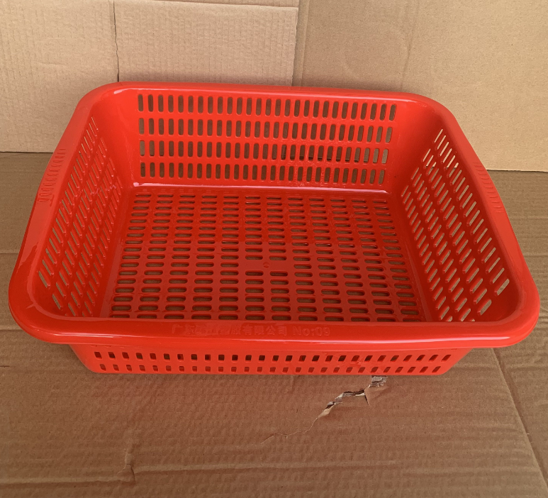 Rectangular plastic kitchen square sieve kindergarten storage basket ...