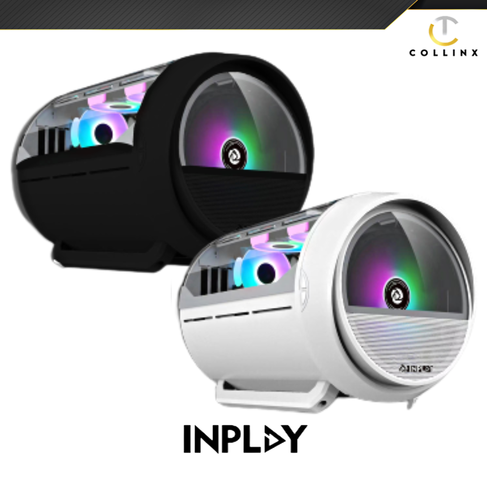 Inplay Canon 201 Gaming Case | Black and White | FREE Big RGB Fan ...
