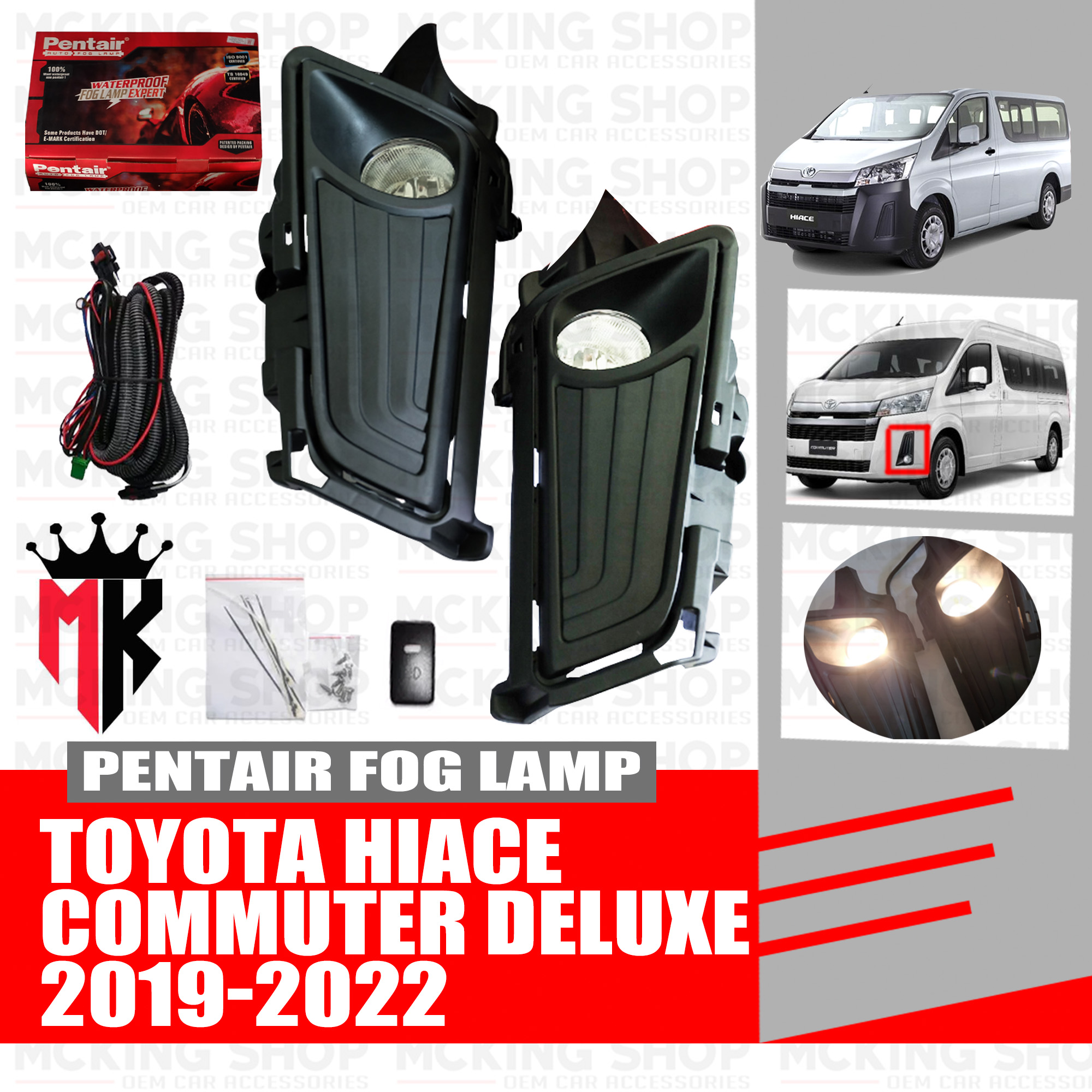 Toyota Hiace Commuter Deluxe 2019-2022 Pentair Fog Light / Foglight Fog ...