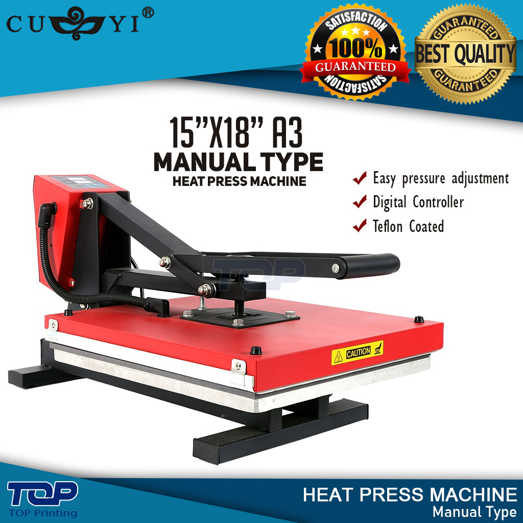 CUYI Heat Press Machine A3 15x18 Inches Heavy Duty Red heatpress ...