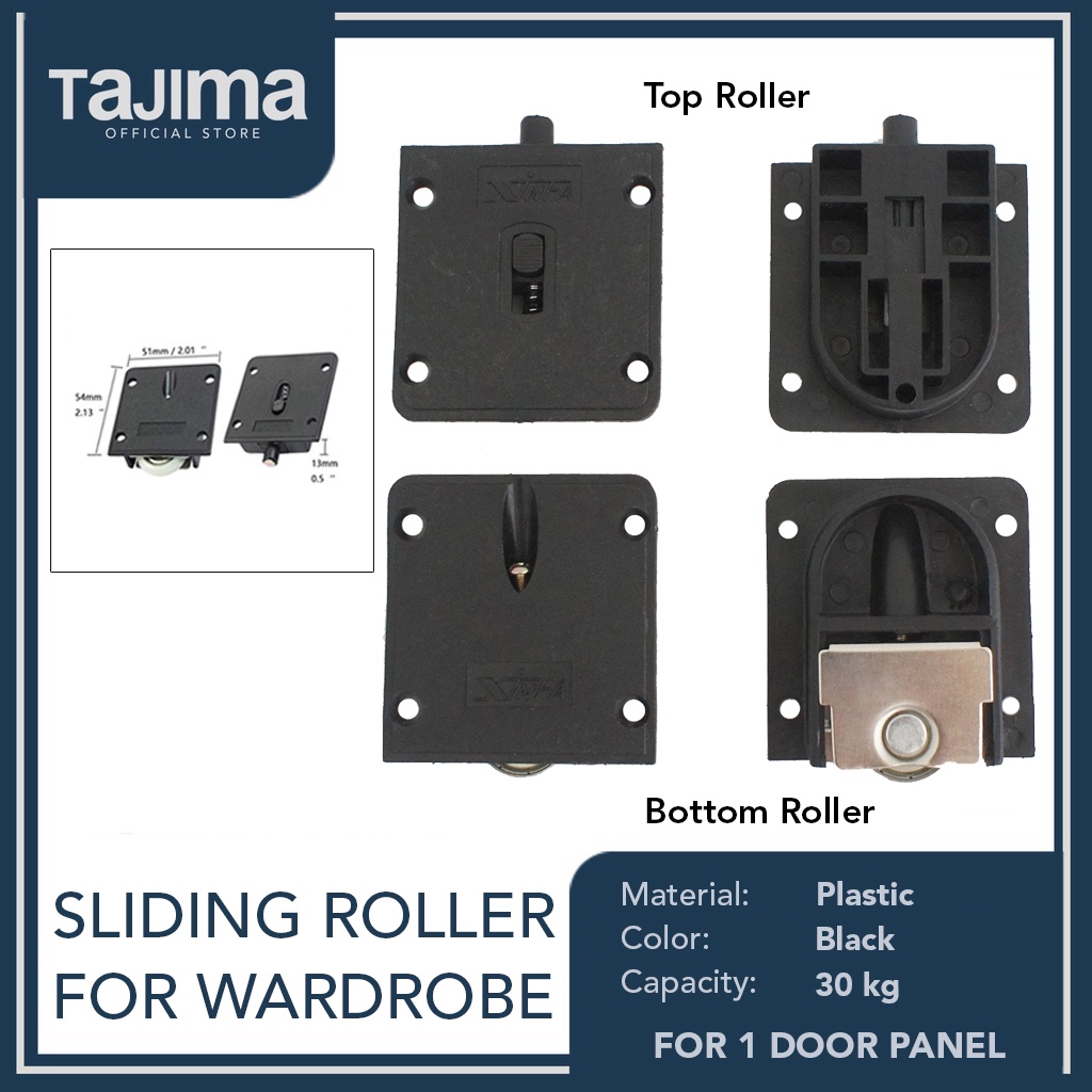Wardrobe Cabinet ABS Plastic Sliding Roller for 30kg Sliding Door 3/4 ...