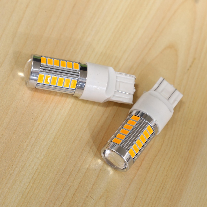 7443, T20 Led Bulbs Amber Yellow 900 Lumens Super Bright Turn Signals ...