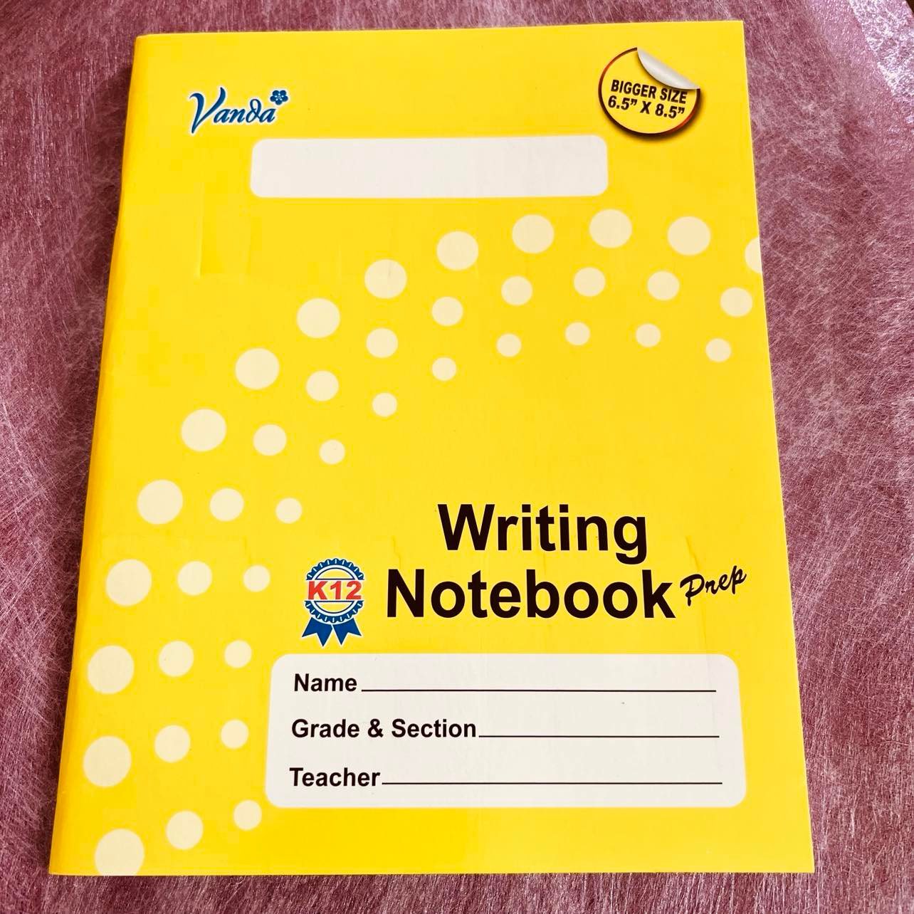 VANDA K12 Prep Writing Notebook BIGGER SIZE 6.5x8.5" (SOLD PER PIECE ...