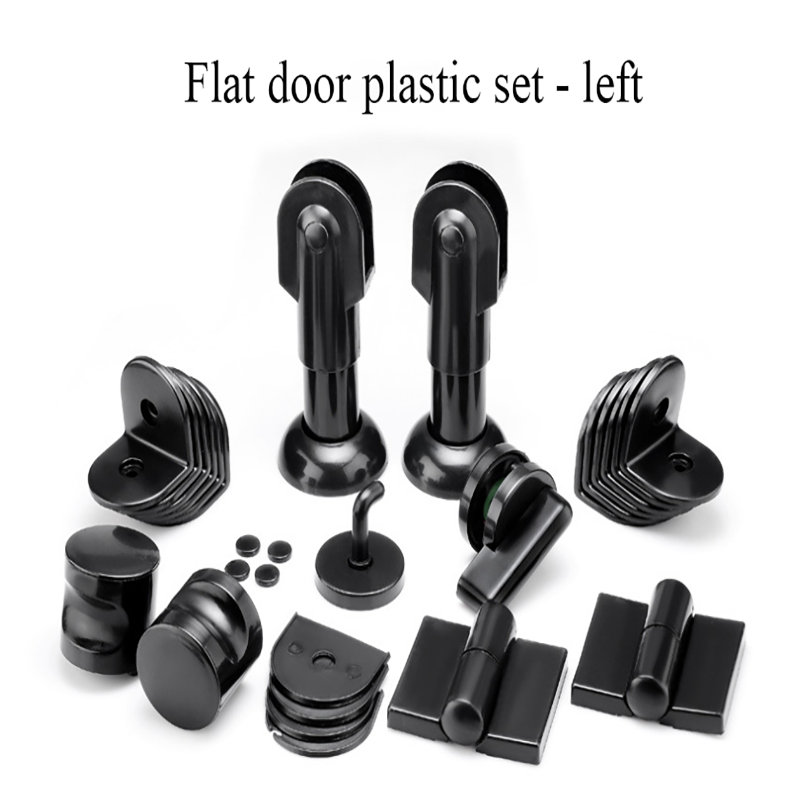 1 Set Black Nylon Toilet Partition Toilet Partition Door Lock Braces ...