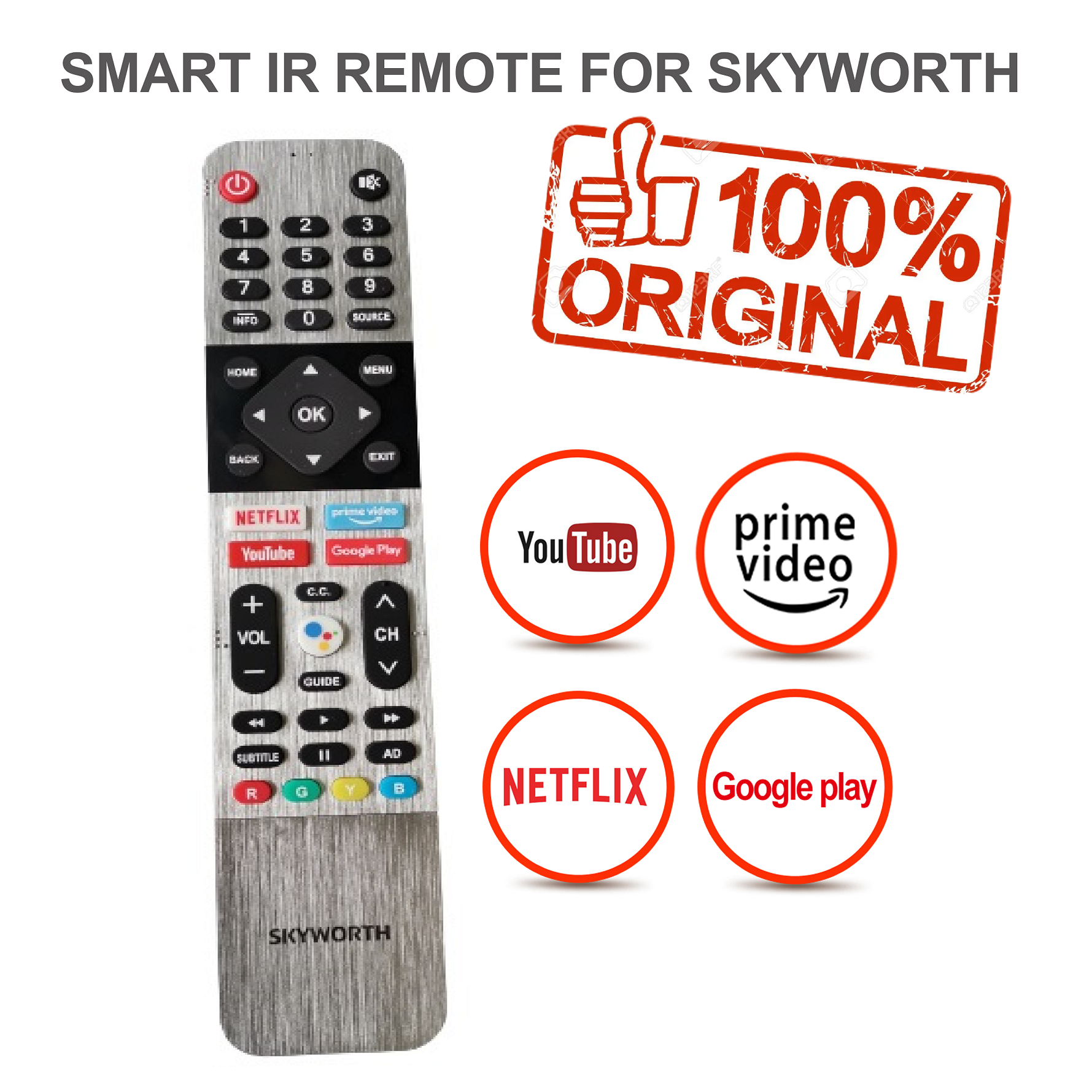 {ORIGINAL} SKYWORTH VOICE COMMAND Remote Control +Plus FREEBIES for ...