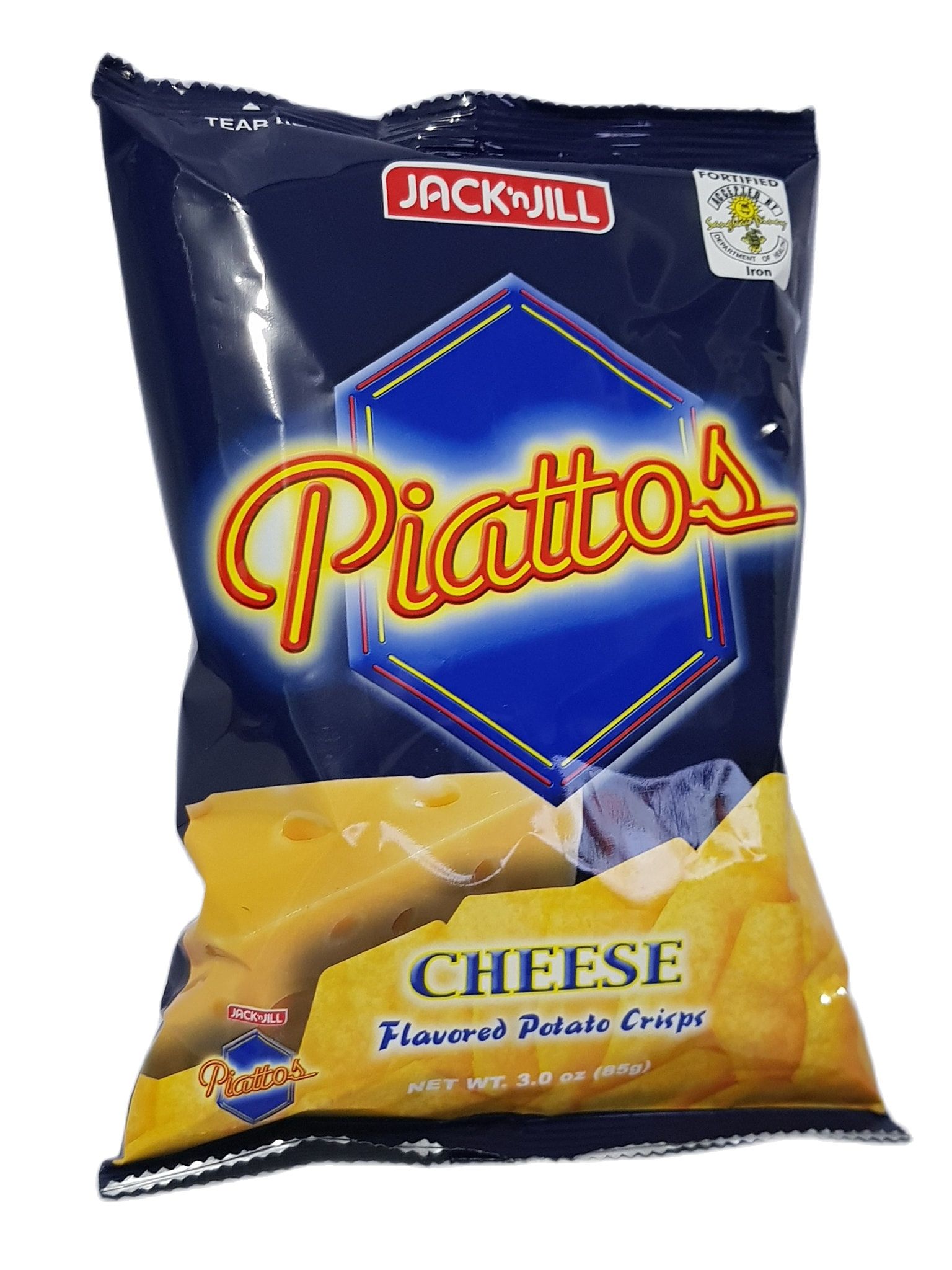 Jack N Jill PIATTOS Cheese Flavored Potato Chips (pack of 6 pieces x 85 ...