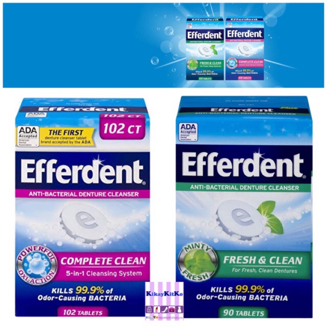 Efferdent Complete Clean Anti-Bacterial Denture Cleanser | Lazada PH