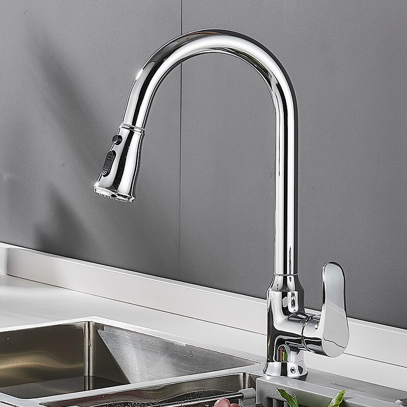KOTOT kitchen faucet Pull kitchen faucet Two water outlet modes and one ...