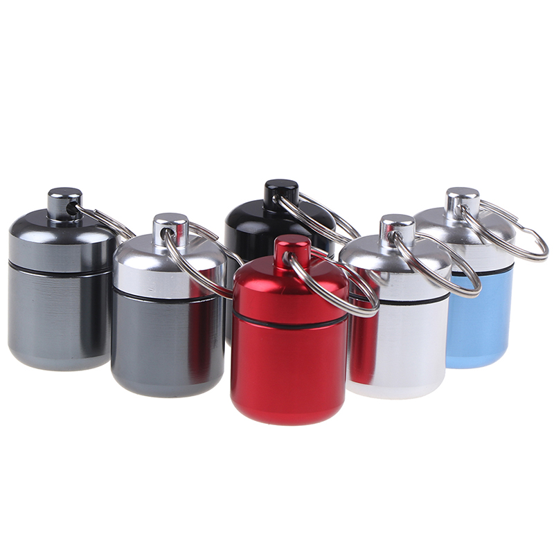 Gorgeous CHUA Mini Waterproof Aluminum Alloy Pill Box Case Bottle ...