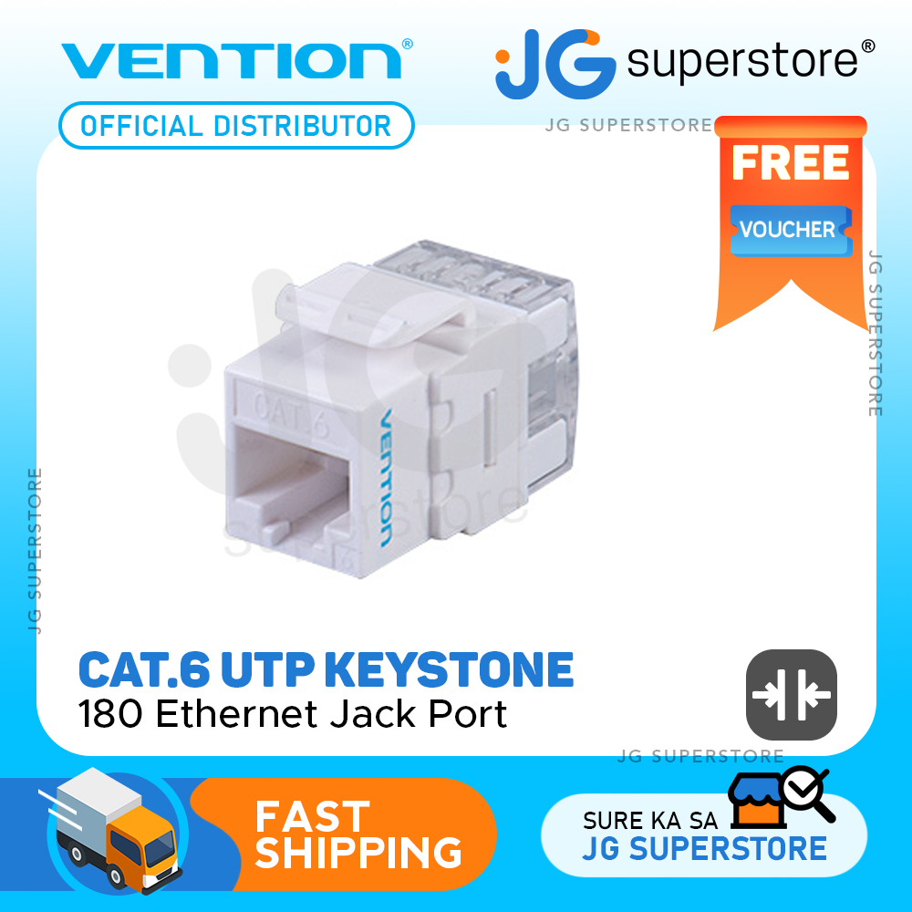 Vention UTP Keystone Jack Ethernet LAN Cable Port for Internal Wall ...