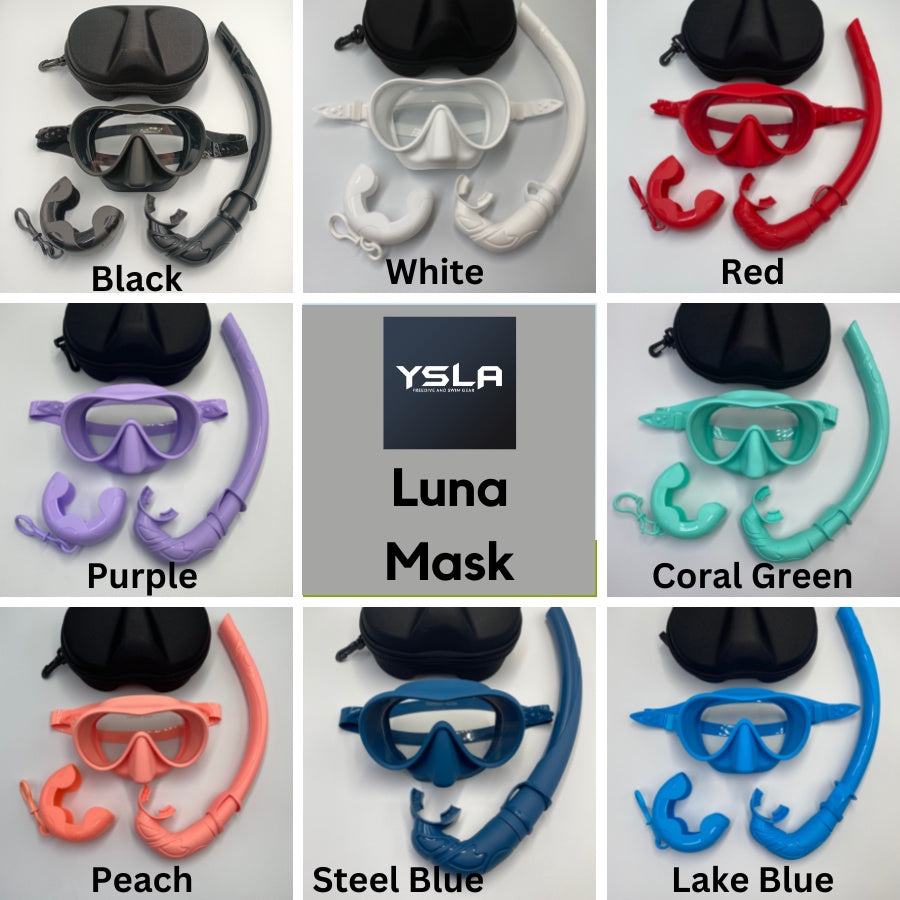 Luna Tempered Glass Single Lens Snorkeling Mask Scuba Diving Mask Free ...