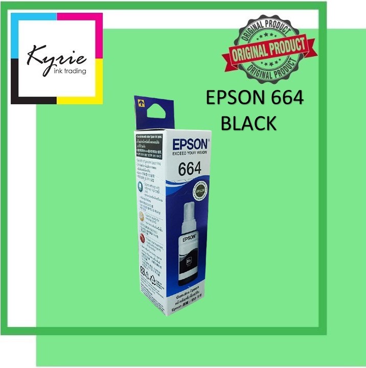 EPSON 664 Black (T664100) Genuine Ink Bottle | Lazada PH