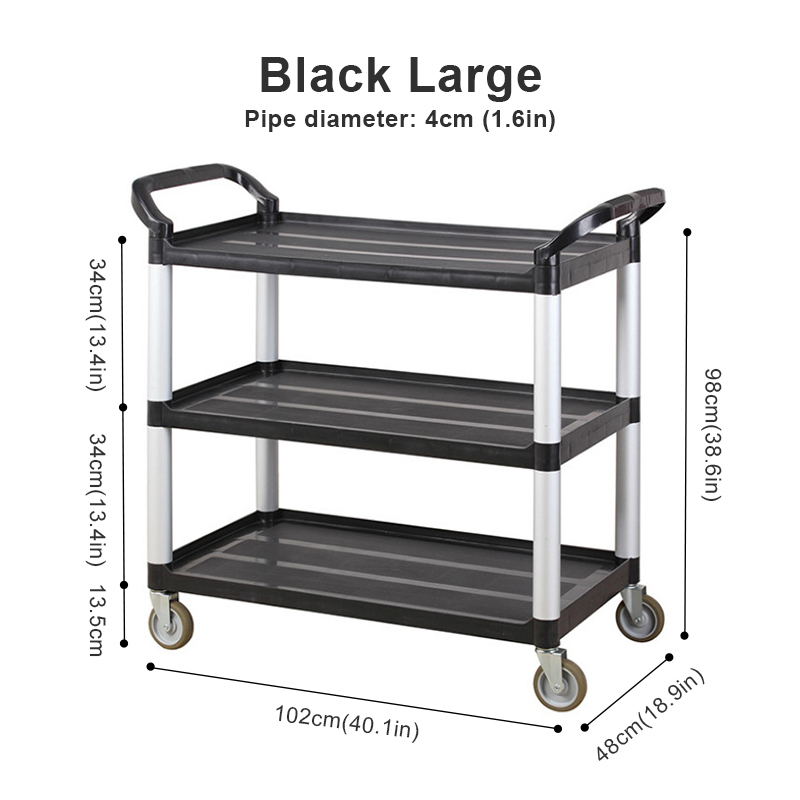 3 tier utility kitchen trolley cart organizer heavy food trolley Hotel ...