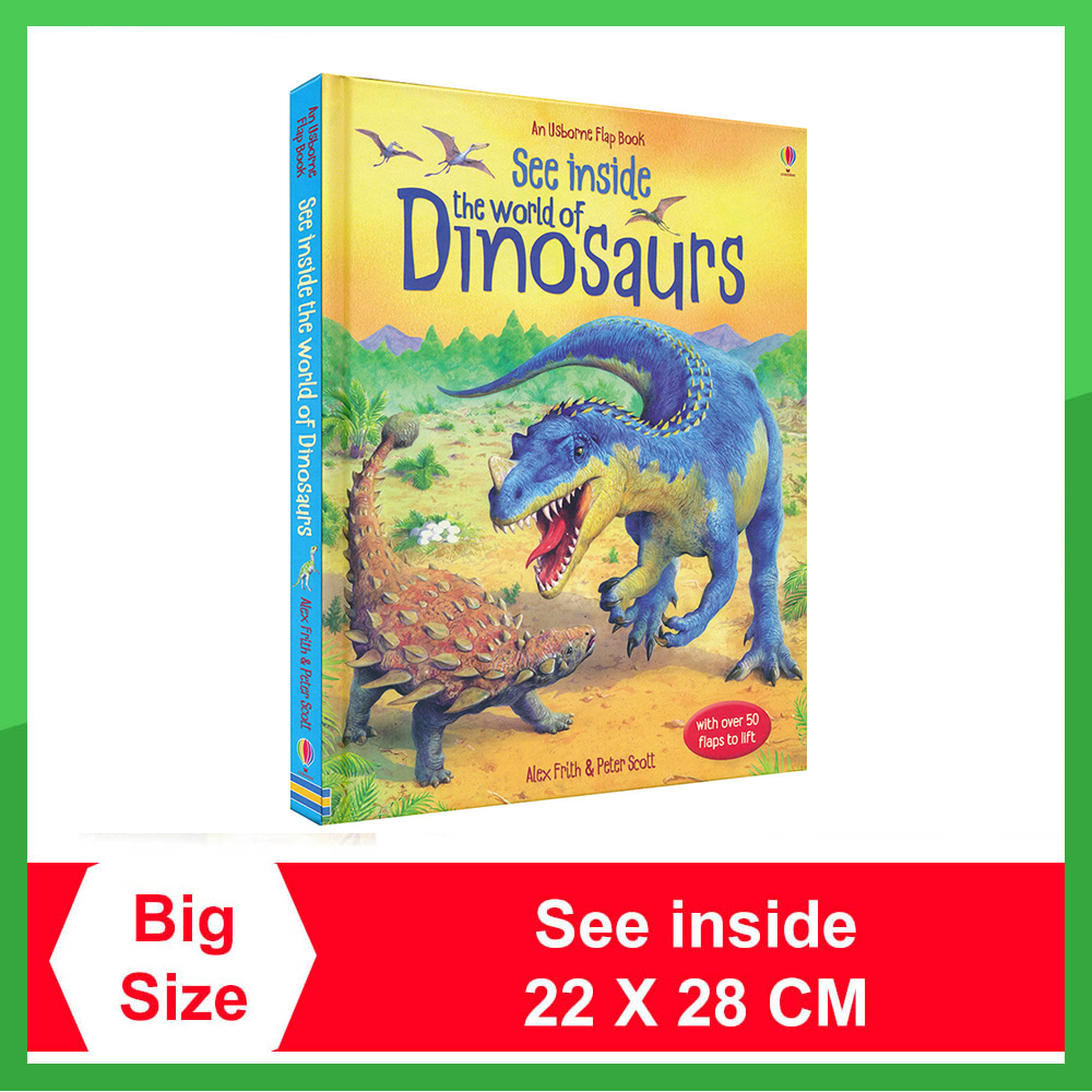 Usborne 3D Books for Kids English See Inside World of Dinosaurs Flap ...