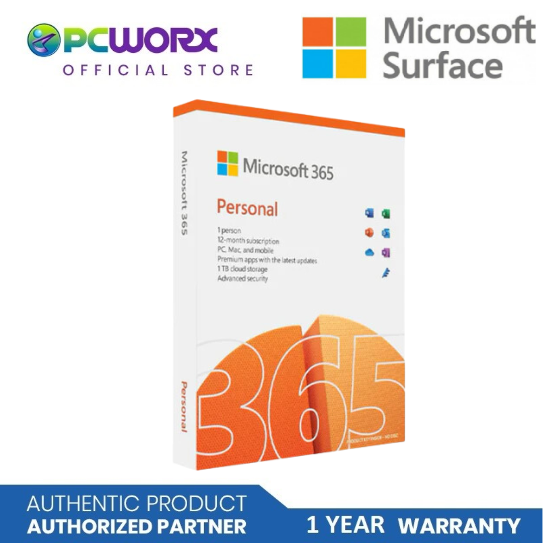 Microsoft QQ2-01896 M365 Personal Eng Subscr 1YR APAC EM Medialess ...
