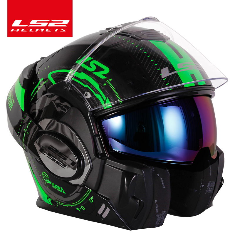 LS2 Valiant Full Face Motorcycle Helmet ls2 ff399 flip up dual visor ...