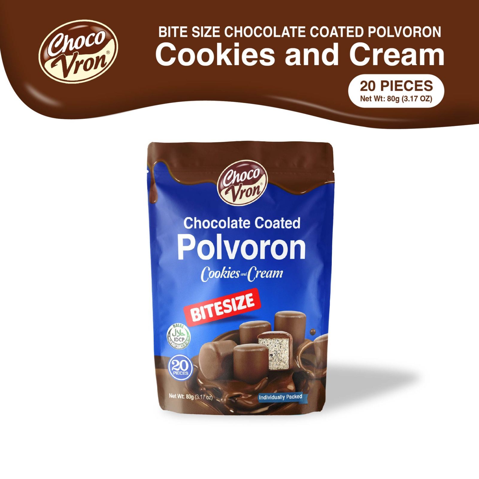 ChocoVron Bite Size Cookies & Cream 80g | Lazada PH