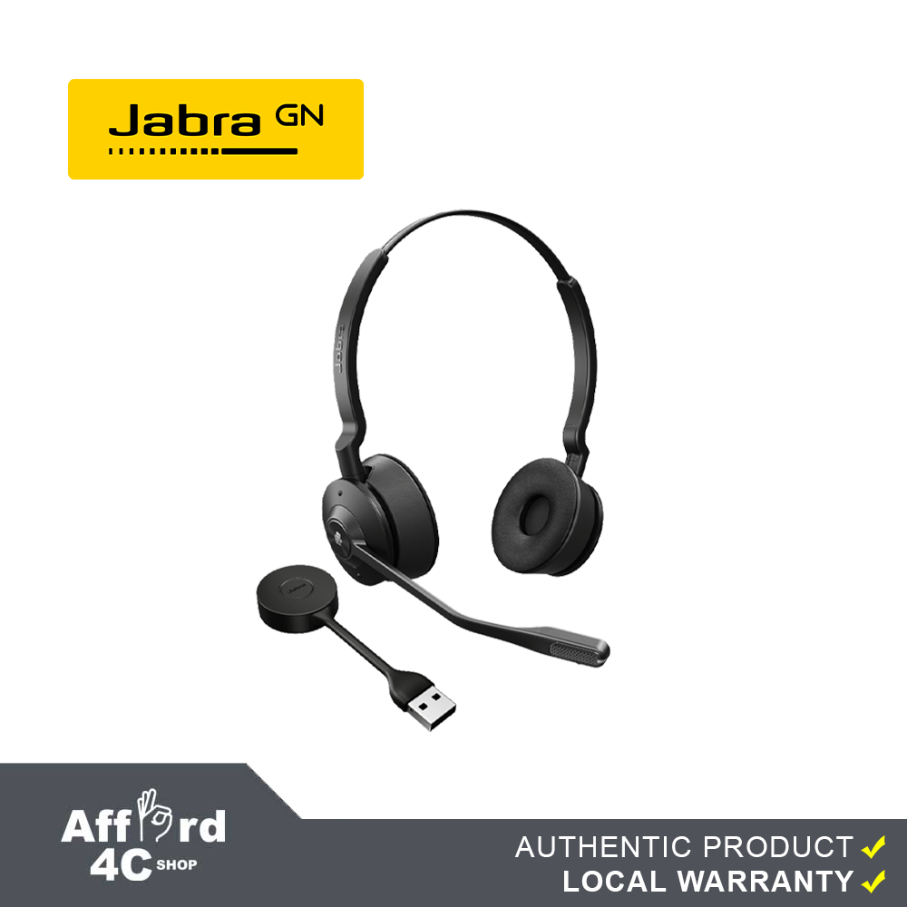 Jabra Engage 55 Stereo Wireless Headset with Link 400 USB-A DECT ...