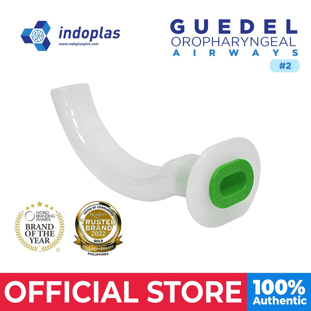 Indoplas Guedel Oraphargyngeal Airways #2 Green - 80mm | Lazada PH