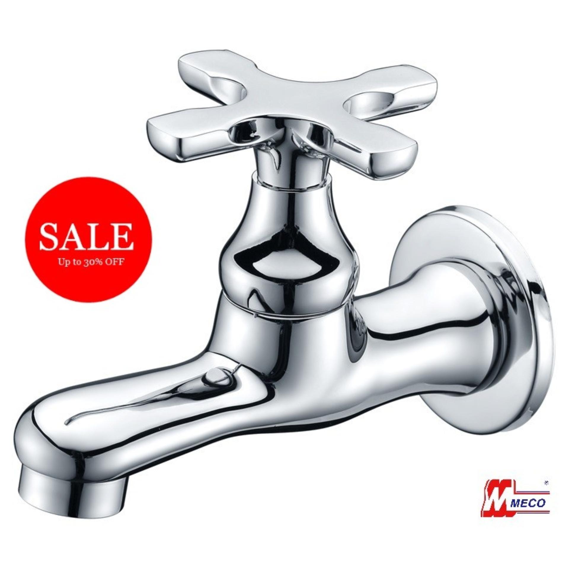 Meco Bathroom Faucet for Sink Brass Chrome Wall-mounted 2318 (Silver ...